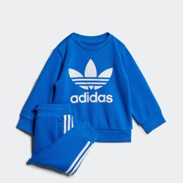 Trainingsanzug adidas originals "CREW SET" Gr. 62, blau (blue) Kinder Sportanzüge