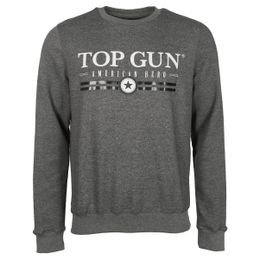 Sweater Top Gun "TG202011129" Gr. 52 (L), grau (charcoal) Herren Sweatshirts