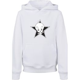 Sweatshirt F4NT4STIC "Hoodie 'Looney Tunes Tweetie'" Gr. 122/128, weiß, Mädchen, Obermaterial: 65% Baumwolle, 35% Polyester, Sweatshirts, Unisex Kinder,Premium Merch,Jungen,Mädchen,Bedruckt