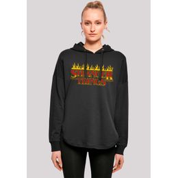 Kapuzenpullover F4NT4STIC "Stranger Things Fire Logo Men Netflix TV Series", Damen, Gr. M, schwarz, Obermaterial: 100% Baumwolle, oversize, Pullover Kapuzenpullover, Premium Qualit&auml;t