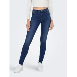 Skinny-fit-Jeans Only "ONLROSE HW SKINNY DNM GUA NOOS", Damen, Gr. S (36), Länge 30, blau (medium blau denim), Denim/Jeans, Obermaterial: 56% Baumwolle, 39% Polyester, 3% Viskose, 2% Elasthan, unifarben, modisch, skinny fit, Jeans