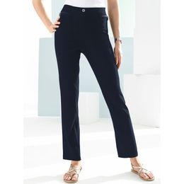 Stretch-Hose Classic Basics Gr. 22, Kurzgrößen, blau (marine) Damen Hosen