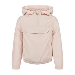 Allwetterjacke Urban Classics "Urban Classics Damen Girls Basic Pullover Jacket" Gr. 110/116, pink (lightpink) Mädchen Jacken