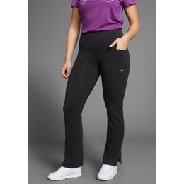 Funktionsleggings FAYN SPORTS "Jazzpants", Damen, Gr. 100, K + L Gr, schwarz, Jersey, Obermaterial: 90% Baumwolle, 10% Elasthan, sportlich, lang, Hosen