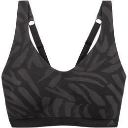 Bügelloser BH adidas Sportswear Gr. L, N-Gr, grau (777, tiger print) Damen BHs mit nahtlosem Design