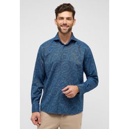 Langarmhemd Eterna "COMFORT FIT" Gr. L, US-Größen, blau (dark indigo) Herren Hemden