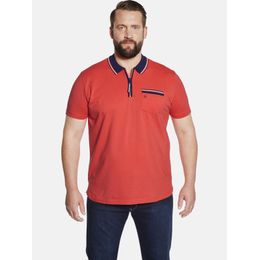 Poloshirt CHARLES COLBY "Doppelpack Poloshirt EARL LENN", Herren, Gr. L, bunt (rot dunkelblau), comfort fit normal, ohne Ausschnitt, Shirts, in zwei Farbvariationen