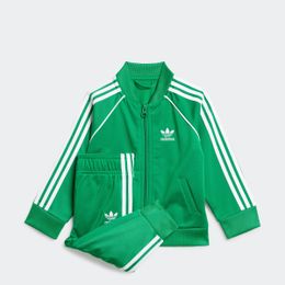 Trainingsanzug adidas originals "ADICOLOR SST" Gr. 80, grün Kinder Sportanzüge für