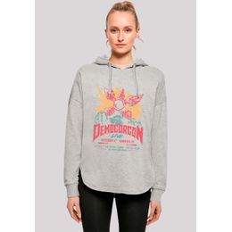 Kapuzenpullover F4NT4STIC "Stranger Things Demogorgon Netflix TV Series" Gr. L, grau Damen Pullover Premium Qualität