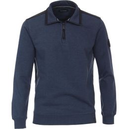 Sweatshirt Casamoda "Casamoda Sweatshirt uni", Herren, Gr. M, blau (sattes dunkelblau), 70% Baumwolle, 30% Polyester, Sweatshirts