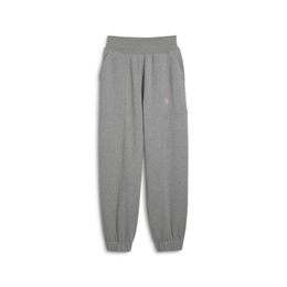 Sporthose Puma "Puma HOOPS x HARRY POTTER™ Jogginghose II Damen" Gr. L, Normalgrößen, grau (medium gray heather) Damen Hosen