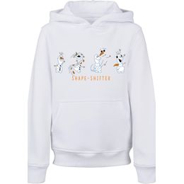 Kapuzenpullover F4NT4STIC "Disney Frozen 2 Olaf Shape-Shifter" Gr. 110/116, weiß, Mädchen, Obermaterial: 65% Baumwolle, 35% Polyester, Pullover, Print