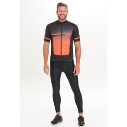 Radtrikot Endurance "Jillard", Herren, Gr. S, orange, 90% Polyester, 10% Elasthan, mehrfarbig, sportlich, normal, hoch geschlossener Ausschnitt, Trikots, mit reflektierenden Elementen