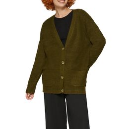 Strickjacke QS Gr. XL, grün (dark green) Damen Strickjacken mit Taschen