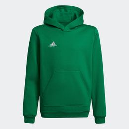 Kapuzensweatshirt adidas Performance "ENT22 HOODY Y", Kinder, Gr. 140, grün (team grün, weiß), Obermaterial: 70% Baumwolle, 30% Polyester, sportlich, Sweatshirts