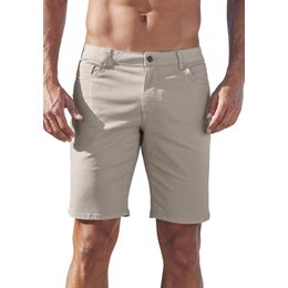 Chinoshorts John Devin "regular-fit" Gr. 32, N-Gr, beige, Herren, Web, Obermaterial: 97% Baumwolle, 3% Elasthan, unifarben, Hosen, 5-Pocket Chino-Shorts aus elastischer Baumwoll-Qualität