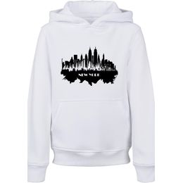 Kapuzenpullover F4NT4STIC "Cities Collection - New York skyline" Gr. 110/116, weiß, Mädchen, Obermaterial: 65% Baumwolle, 35% Polyester, Pullover, Print