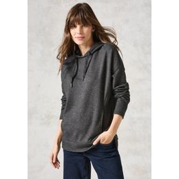 Sweatshirt Cecil, Damen, Gr. M (40), grau (charcoal grau melange), Sweatware, 67% Polyester, 28% Viskose, 5% Elasthan, unifarben, normal, ohne Ausschnitt, Bündchen, Sweatshirts, im angenehmen Materialmix