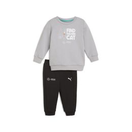 Sportanzug Puma "Mercedes-AMG Petronas F1 Set mit Sweatshirt und Jogginghose" Gr. 62, grau (team silver gray) Kinder Sportanzüge