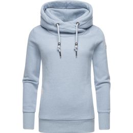 Hoodie Ragwear "Gripy Bold" Gr. M (38), blau (hellblau) Damen Sweatshirts kuscheliges Longsleeve Sweatshirt