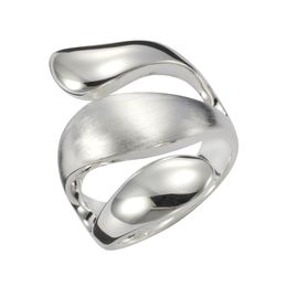 Fingerring Vivance "925 Silber rhodiniert glanz matt" Fingerringe Gr. 052 (16,6), Silber 925 (Sterlingsilber), weiß Damen