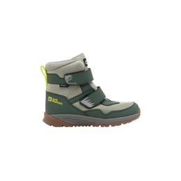 Winterstiefel Jack Wolfskin "POLAR BEAR-B TEXAPORE MID VC K", Kinder, Gr. UK 13 - EU 32, Normalschaft, grün (slate, grün), Hauptmaterial: Synthetic; ;Second Material: Textile; Futter: Texapore Core ;Sole: Rubber / EVA; 100% Rubber/ EVA, Schuhe