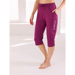 Jogginghose feel good, Damen, Gr. 40/42, Normalgrößen, lila (malve), 95% Baumwolle, 5% Elasthan, unifarben, Hosen