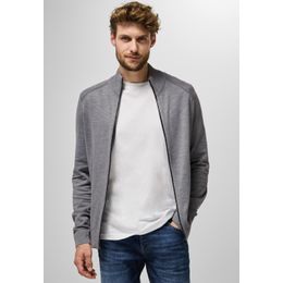 Strickjacke Street One MEN Gr. M (40), grau (thunder grey) Herren Strickjacken aus reiner Baumwolle