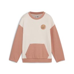 Sweatshirt Puma "CLASSICS Puma FC T-Shirt mit Rundhalsausschnitt Kinder", Kinder, Gr. 110, pink (island pink), Obermaterial: 32% Polyester, 68% Baumwolle; Rippe: 4% Elasthan, 96% Baumwolle, relaxed fit, Rundhals, Langarm, Sweatshirts