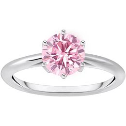 Fingerring Thomas Sabo "Schmuck Silber 925 Ring Solitär, TR2474-051, TR2474-414" Fingerringe Gr. 52, Silber 925 (Sterlingsilber), 2mm, bunt (silberfarben, pink, pink) Damen mit Zirkonia (synth.)