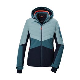 Skijacke Killtec "KSW 34 WMN SKI JCKT" Gr. 40, blau (hellblau), Damen, Obermaterial: 93% Polyester 7% Elasthan, Innenfutter: 100% Polyester, Füllung: 100% Polyester (recycelt), Jacken