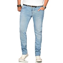 Stretch-Jeans Alessandro Salvarini "ASAngelo" Gr. W30 L34, Länge 34, blau (as-172 - hellblau) Herren Jeans Angenehme Passform durch vorhandenen Elasthan Anteil