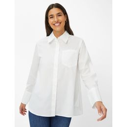 Klassische Bluse Brax "Style VIKI" Gr. 36, weiß, Damen, 97% Baumwolle, 3% Elasthan, Blusen