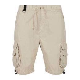 Stoffhose Urban Classics "Urban Classics Herren Double Pocket Cargo Shorts" Gr. 5XL, US-Größen, grau (concrete), Herren, 100% Baumwolle, unifarben, Hosen