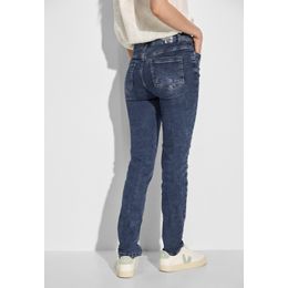 Slim-fit-Jeans Cecil Gr. 28, Länge 28, blau (mid blue wash) Damen Jeans 5-Pocket-Style