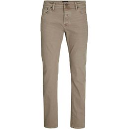 Jack & Jones Comfort-fit-Jeans JACK & JONES "JJIMIKE JJORIGINAL AM 405 BF" Gr. 31, Länge 34, beige, Herren, Denim/Jeans, Obermaterial: 87% Baumwolle, 11% Polyester, 2% Elasthan, clean, Jeans