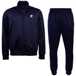 Trainingsanzug Lotto, Herren, Gr. XL (56/58), blau (marineblaus), 100% Polyester, unifarben, sportlich, Sportanzüge, - besonders leicht & bequem