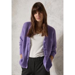 Cardigan Cecil, Damen, Gr. L (42), lila (gentle lila), Web, 68% Baumwolle, 32% Polyester, unifarben, casual, normal normal, V-Ausschnitt, Langarm Bündchen, Strickjacken, mit V-Ausschnitt