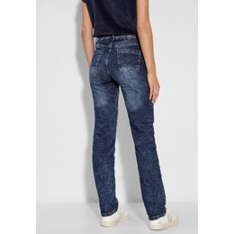 Slim-fit-Jeans Cecil Gr. 29, Länge 28, blau (mid blue wash) Damen Jeans High Waist