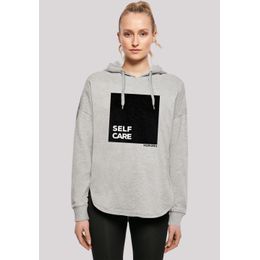 Kapuzenpullover F4NT4STIC "SELF CARE OVERSIZE HOODIE" Gr. L, grau (grey) Damen Pullover Print