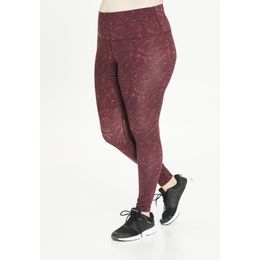 Funktionstights Q BY ENDURANCE "Lucy" Gr. 50, EURO-Größen, rot (rot-pink) Damen Hosen mit atmungsaktiver Funktion