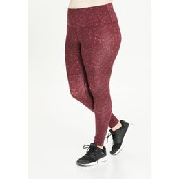 Funktionstights Q BY ENDURANCE "Lucy" Gr. 52, EURO-Größen, rot (rot-pink) Damen Hosen mit atmungsaktiver Funktion