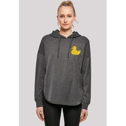 Kapuzenpullover F4NT4STIC "Yellow Rubber Duck OVERSIZE HOODIE" Gr. S, grau (charcoal) Damen Pullover Print