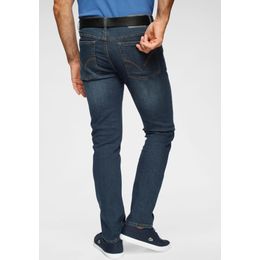 Straight-Jeans Arizona Gr. 32, Länge 34, blau (dunkelblau), Herren, Obermaterial: 77% Baumwolle, 22% Polyester, 1% Elasthan, Jeans, gerade Beinform, dezente Used-Waschung, niedrige Leibhöhe