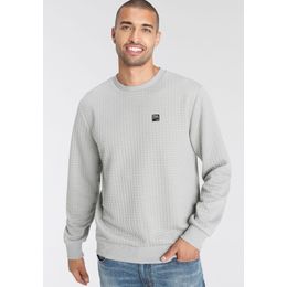 Sweatshirt AJC, Herren, Gr. L (52/54), grau (stone), Sweatware, Obermaterial: 98% Polyester, 2% Elasthan, casual, schmal, Rundhals, Sweatshirts, schmal geschnitten, unifarben, Rundhalsausschnitt