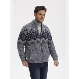 Strickjacke Babista "Outdoor TESSABELLA" Gr. L, blau (blau gemustert) Herren Strickjacken mit Norwegen-Muster