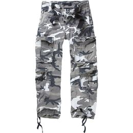 Cargohose Brandit "Brandit Herren Vintage Cargo Pants" Gr. 3XL, US-Größen, weiß (snowcamouflage) Herren Hosen