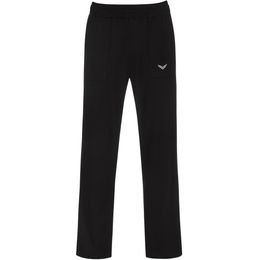 Jerseyhose TRIGEMA "TRIGEMA Hose DELUXE Baumwolle", Damen, Gr. L, US-Größen, schwarz, 100% Baumwolle, sportlich, Hosen