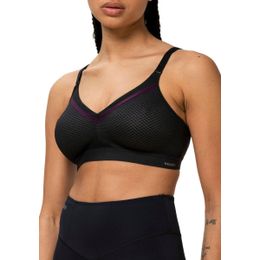 Sport-BH triaction by Triumph "Triaction Free Motion N EX" Gr. 75, Cup B, schwarz (schwarz, pink) Damen BHs Cup B-F, ohne Bügel, für starke Belastung, Basic Dessous