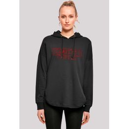 Kapuzenpullover F4NT4STIC "Stranger Things Glow Logo Netflix TV Series" Gr. L, schwarz Damen Pullover Premium Qualität